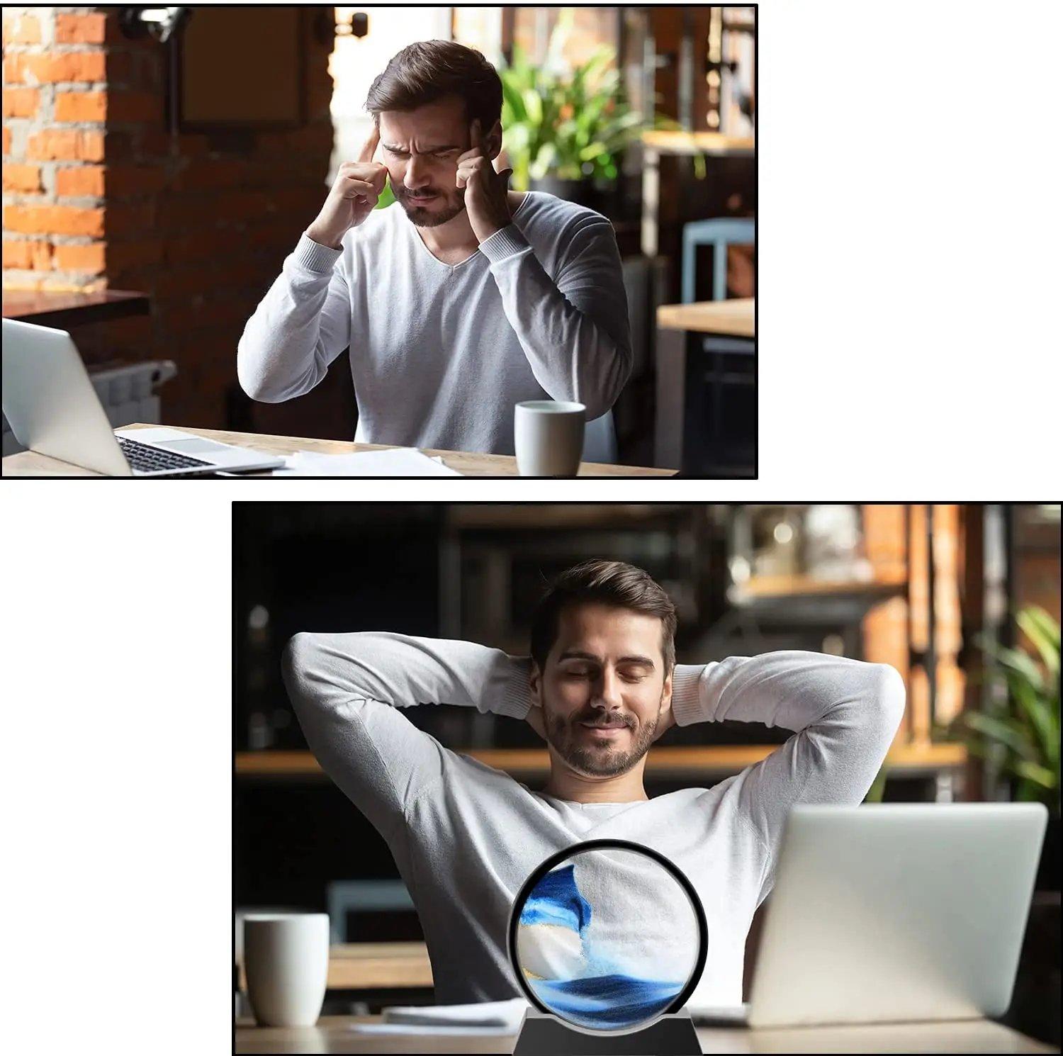 Creative 3D Moving Sand Art Liquid Hourglass - Excel Store