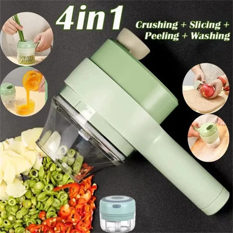 4In1 Multifunctional Electric Vegetable Cutter Slicer - Excel Store