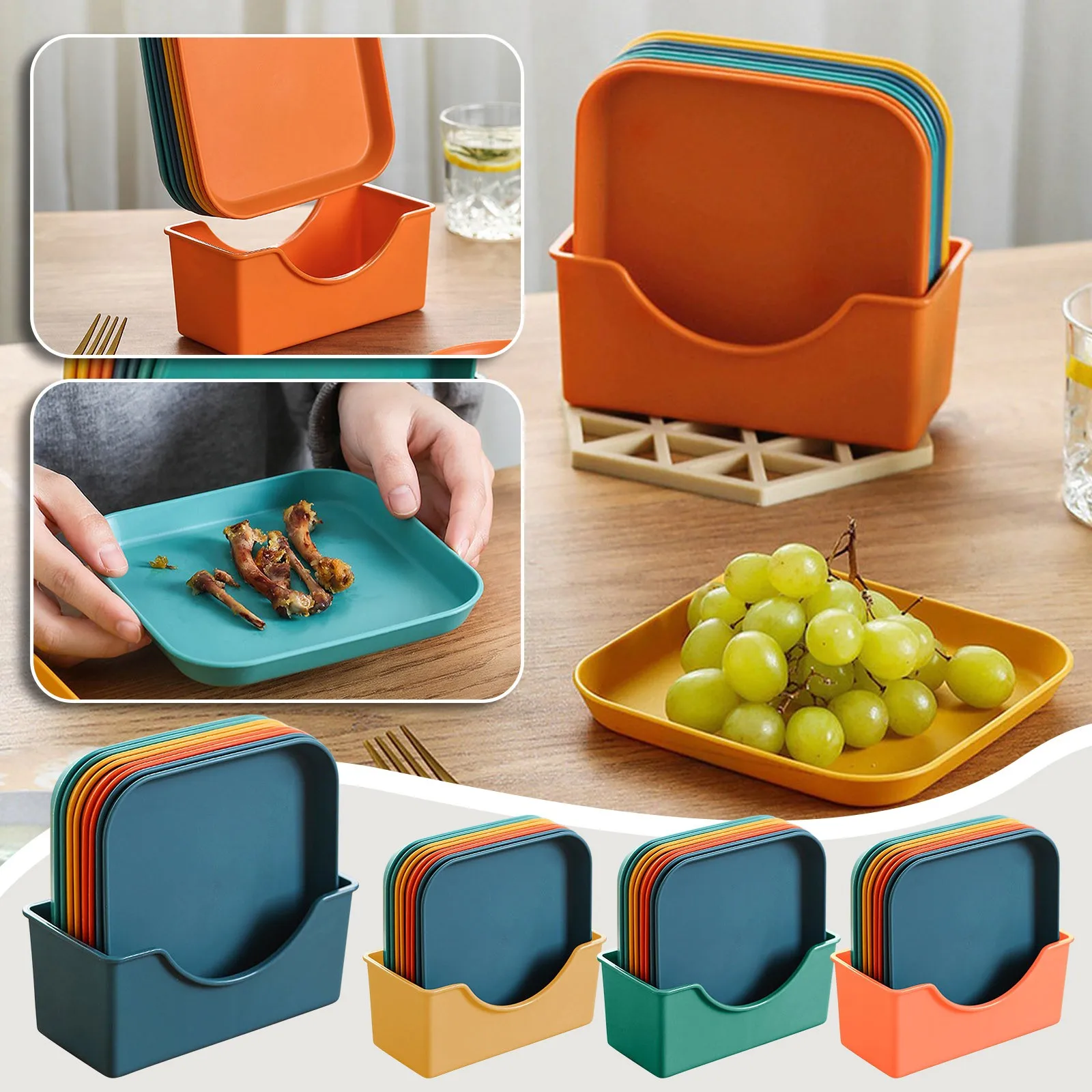 Spit Bone Dish With Storage Rack Household Snack Dishes - Excel Store