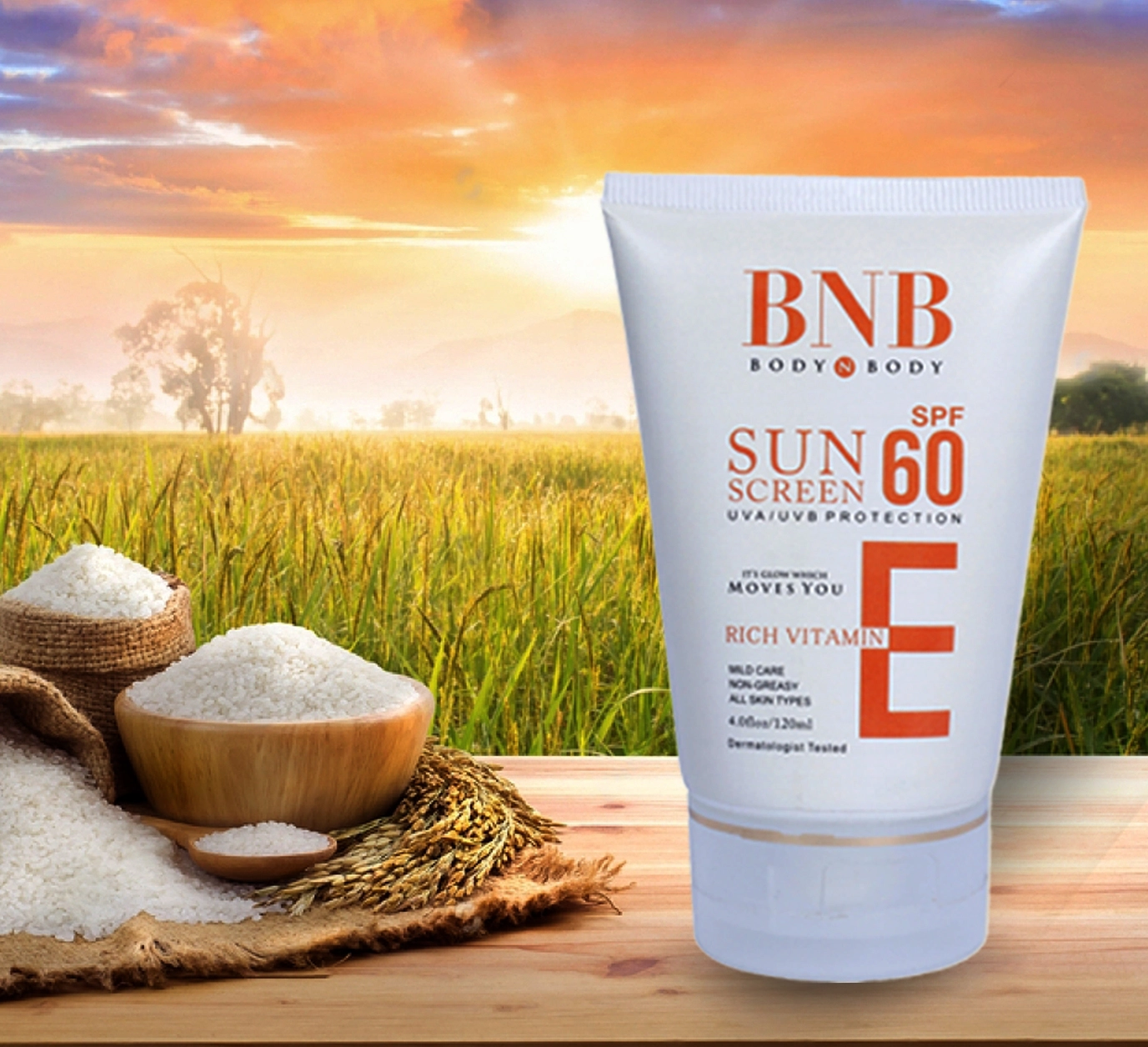 BNB Sun Screen SPF-60 & Vitamin E ( 120 ML ) - Excel Store