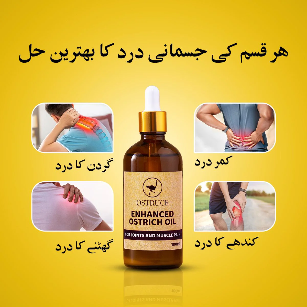 Enhanced Ostrich Pain Relief Oil - 50 ML - Excel Store