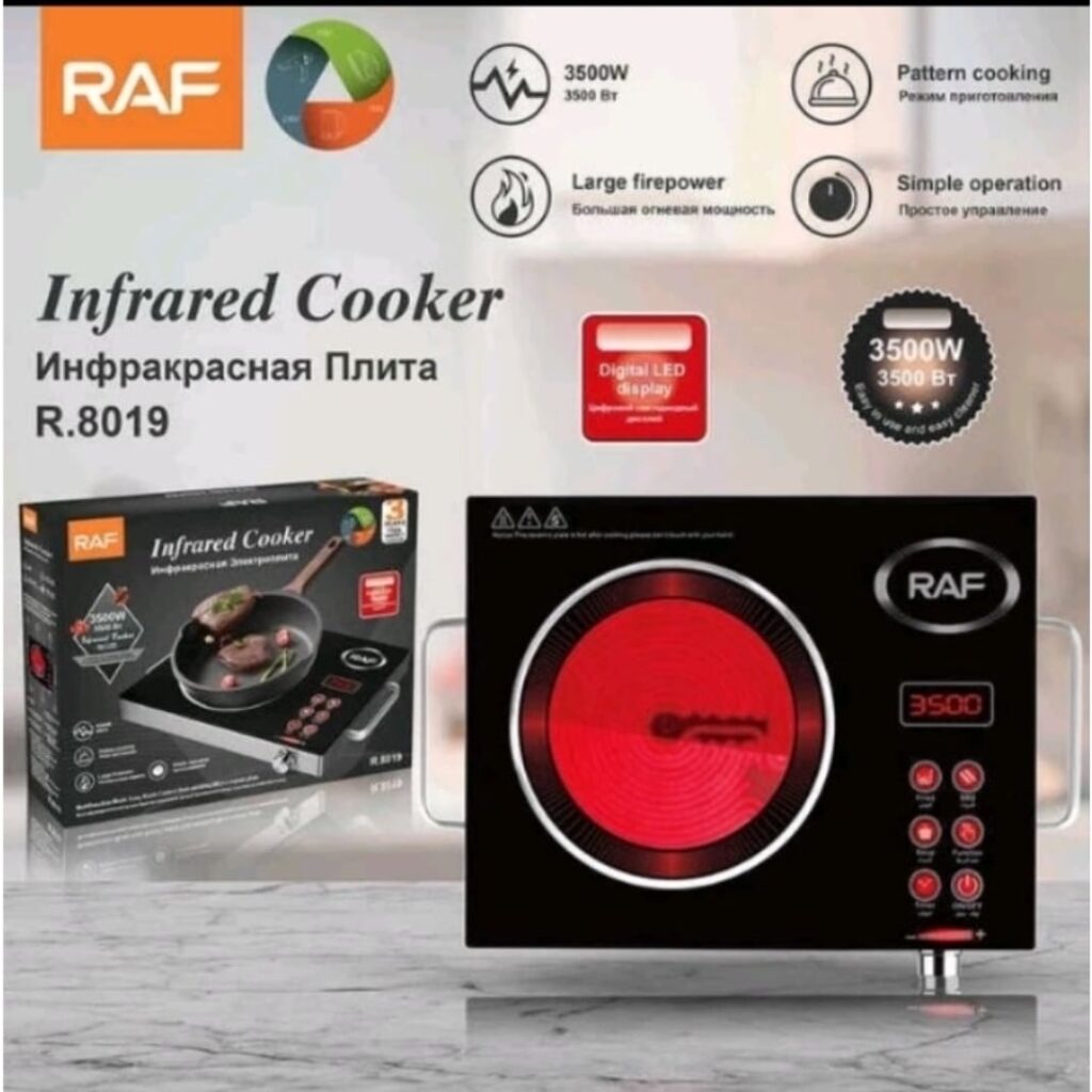 RAF Large Firepower Infrared Electric Cooker Digital Stainless Steel ...