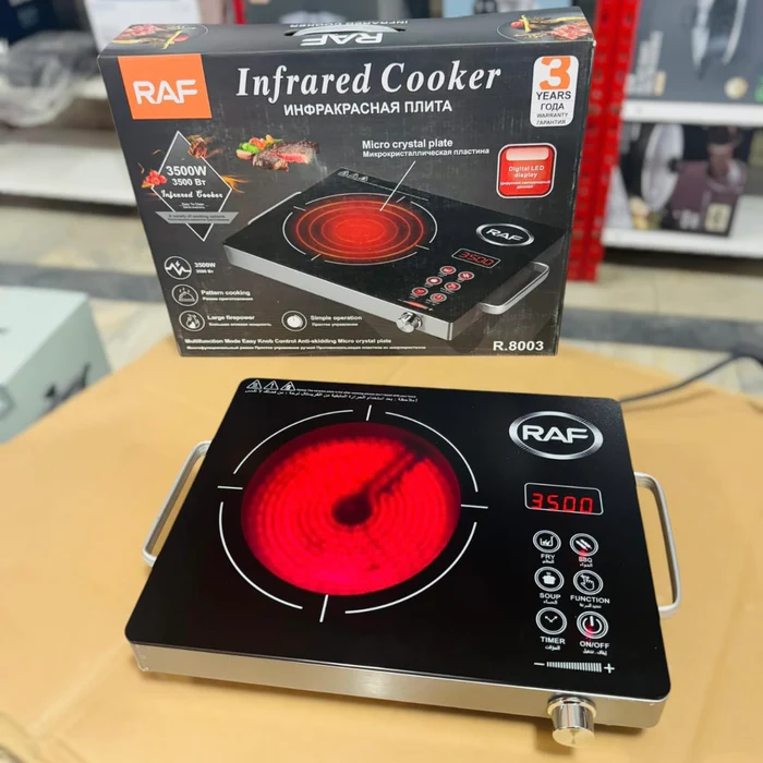 RAF Large Firepower Infrared Electric Cooker Digital Stainless Steel - Excel Store