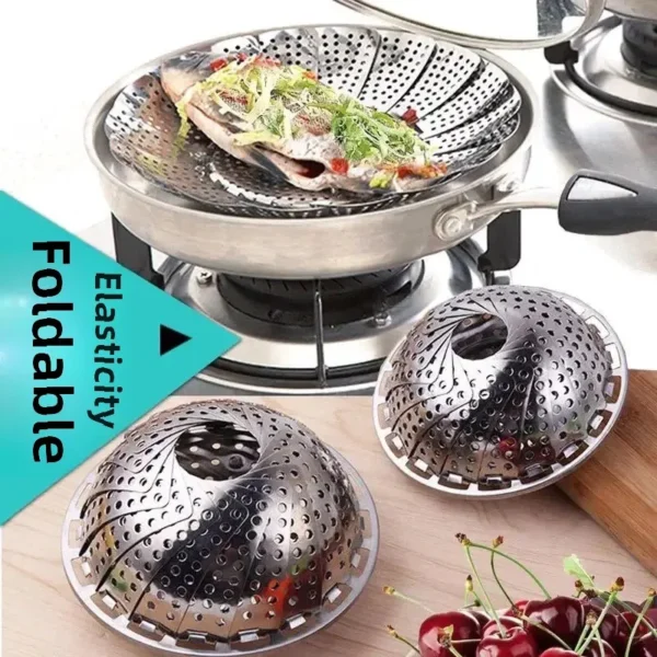 Stainless Steel Steamer Foldable Extendable Steamer Pot - Excel Store