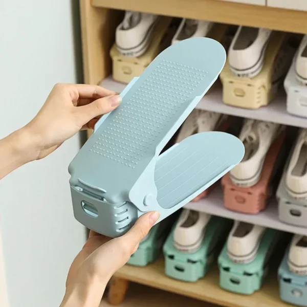 Adjustable Shoe Stacker Shoe Slots Organiser - Excel Store