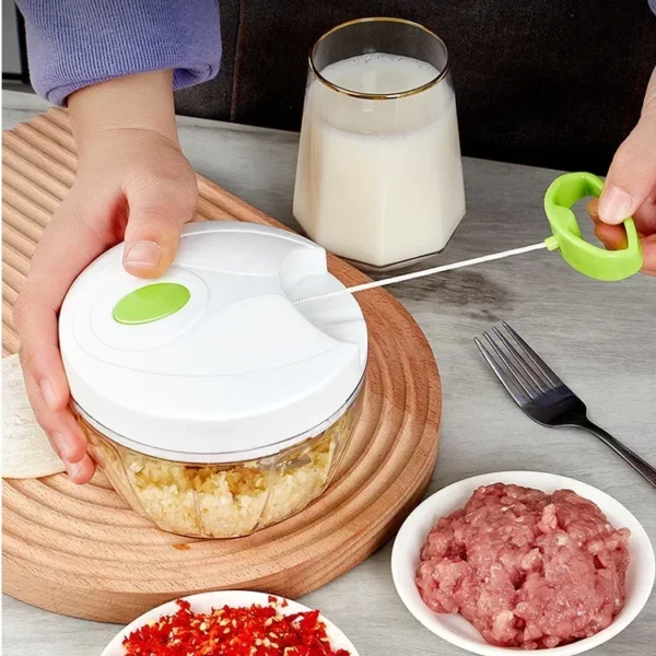 Manual Food Chopper Hand Pull String Vegetable Garlic Cutter - Excel Store