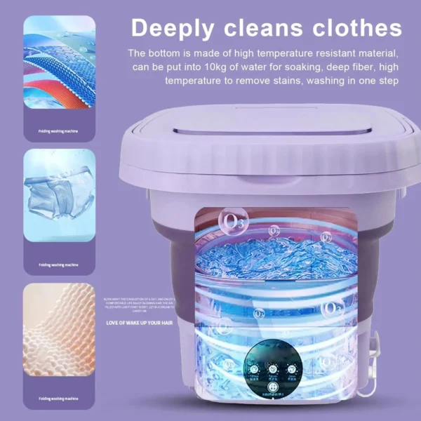 Folding Washing Machine Portable Travel Washing Machine - Excel Store