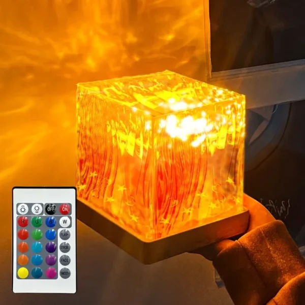 16-Color Northern Lights Cube LED Projector Remote Control - Excel Store