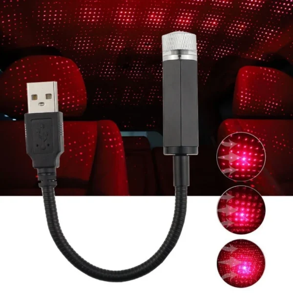 LED Car Roof Star Night Light Projector Atmosphere Galaxy Lamp - Excel ...