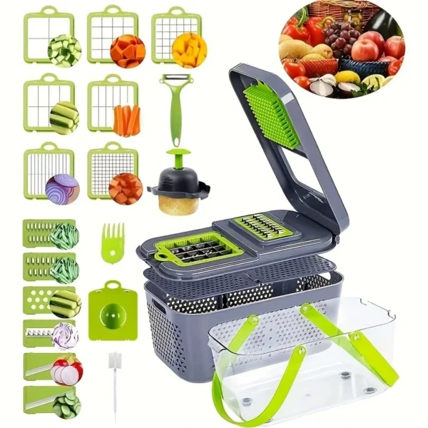 22 piece sets Multi functional Manual Chopper Cutter Slicer - Excel Store