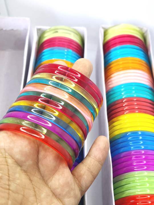 Traditional Jelly Bangles Set 12 Pcs for Girls & Women - Excel Store