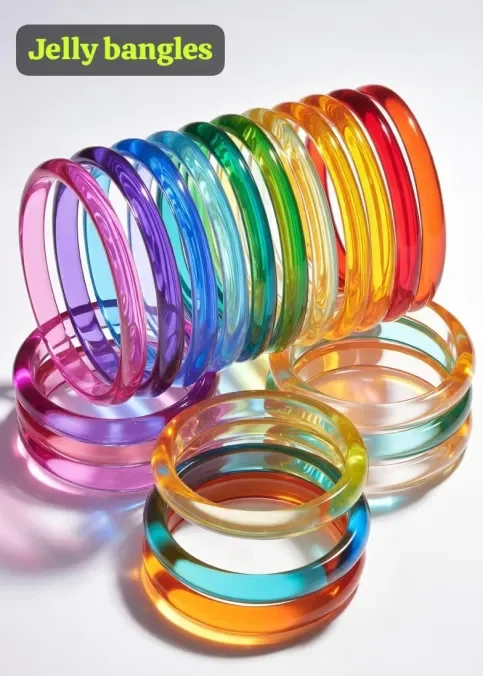 Traditional Jelly Bangles Set 12 Pcs for Girls & Women - Excel Store